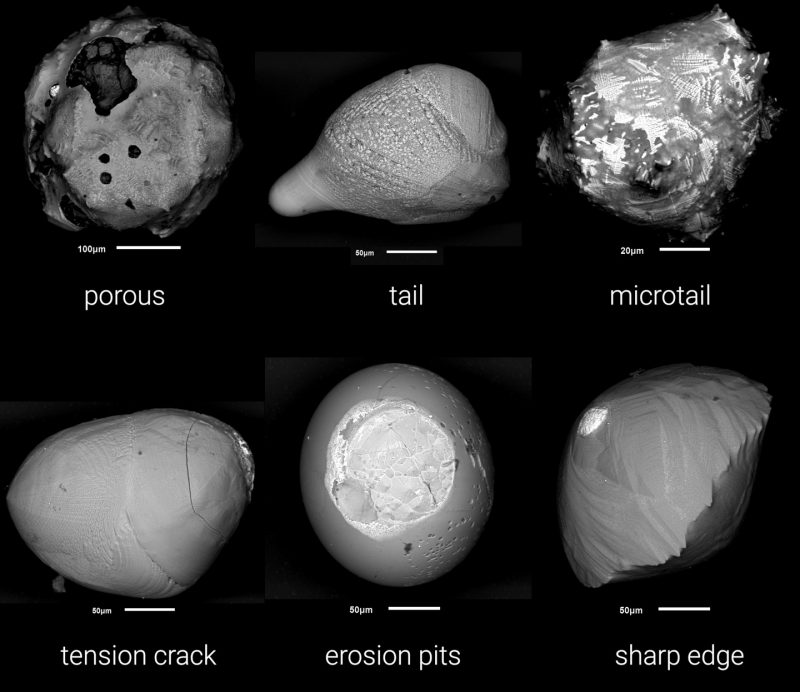 Characterization of micrometeorites and explanations of the database ...